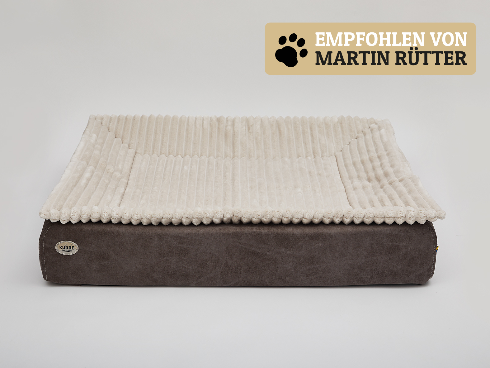 Orthopädisches Hundebett KUDDE mit veganem Wildlederbezug
